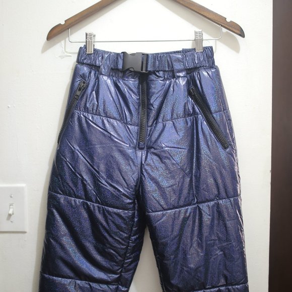 Club Exx | Jackets & Coats | Nwt Navy Metallic Snow Pants | Poshmark